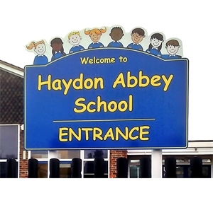 Shapes post mounted school signs